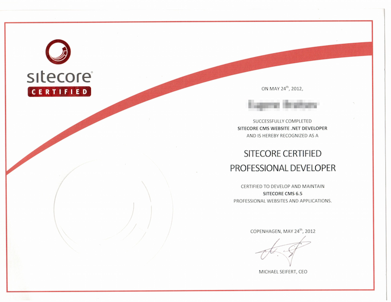 ASP.NET Sitecore Certified Developers ASP.NET Sitecore Certified Developers